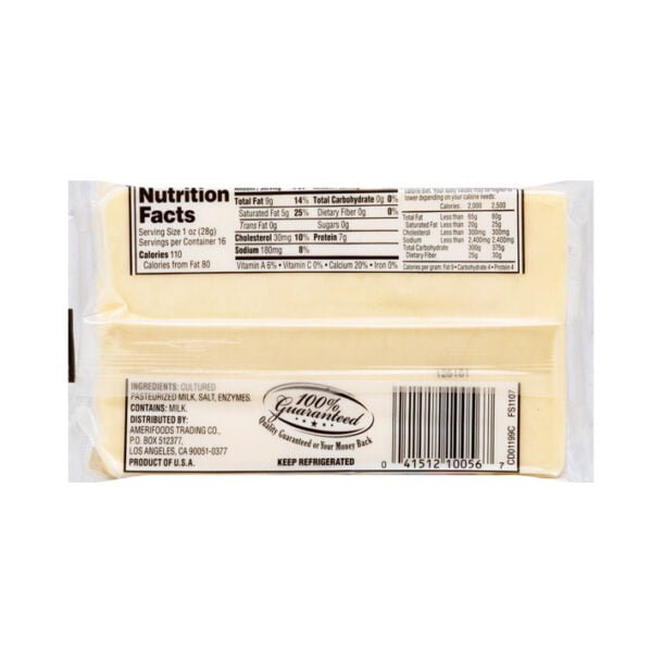 Queso Monterey Jack en barra First Street - Smart&Final